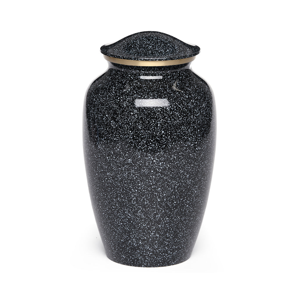 Adult Painted Speckled pattern Brass Urn | Bogati Urn Company