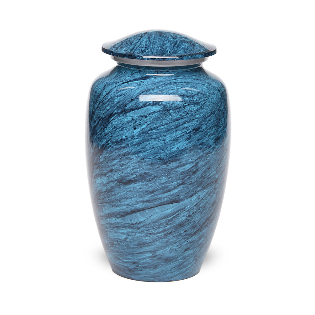 Adult Painted Speckled pattern Brass Urn | Purple | Bogati Urn Company