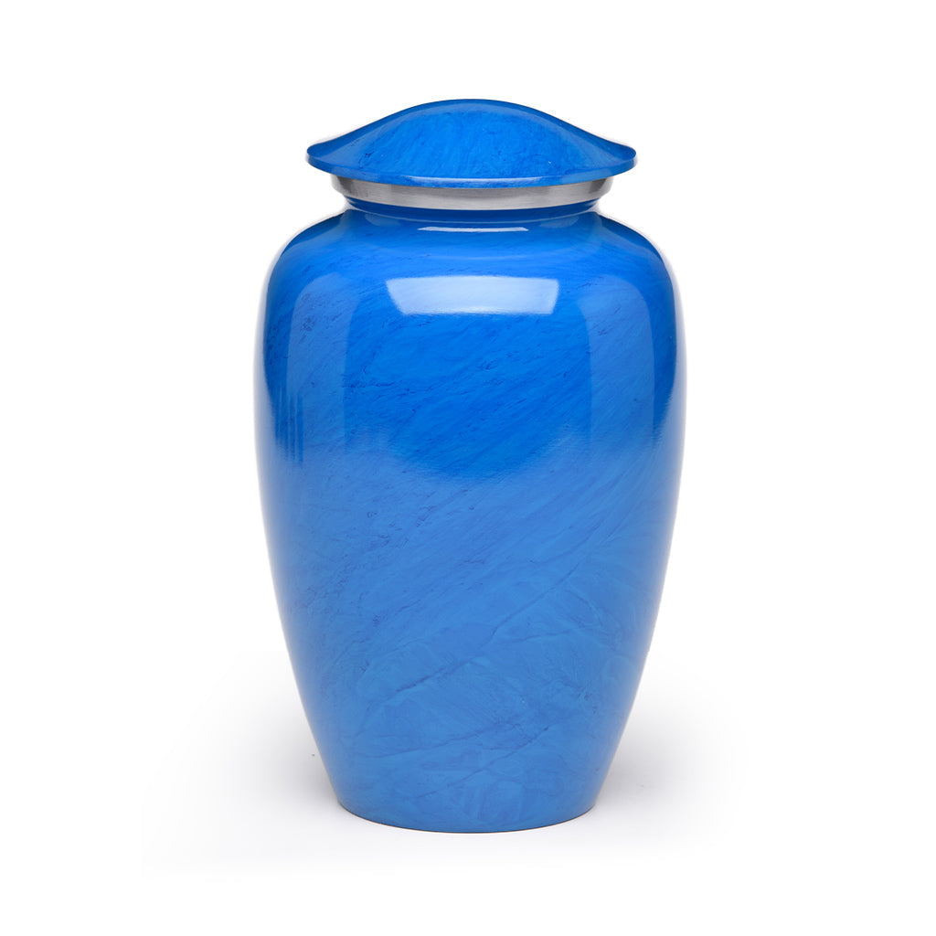 Adult Blue Swirl Alloy Urn | Bogati Urn Company