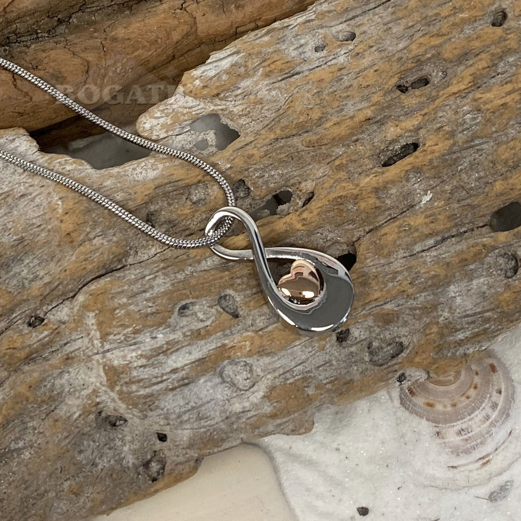 Infinity with Heart - Memorial Pendant | Bogati Urn Company