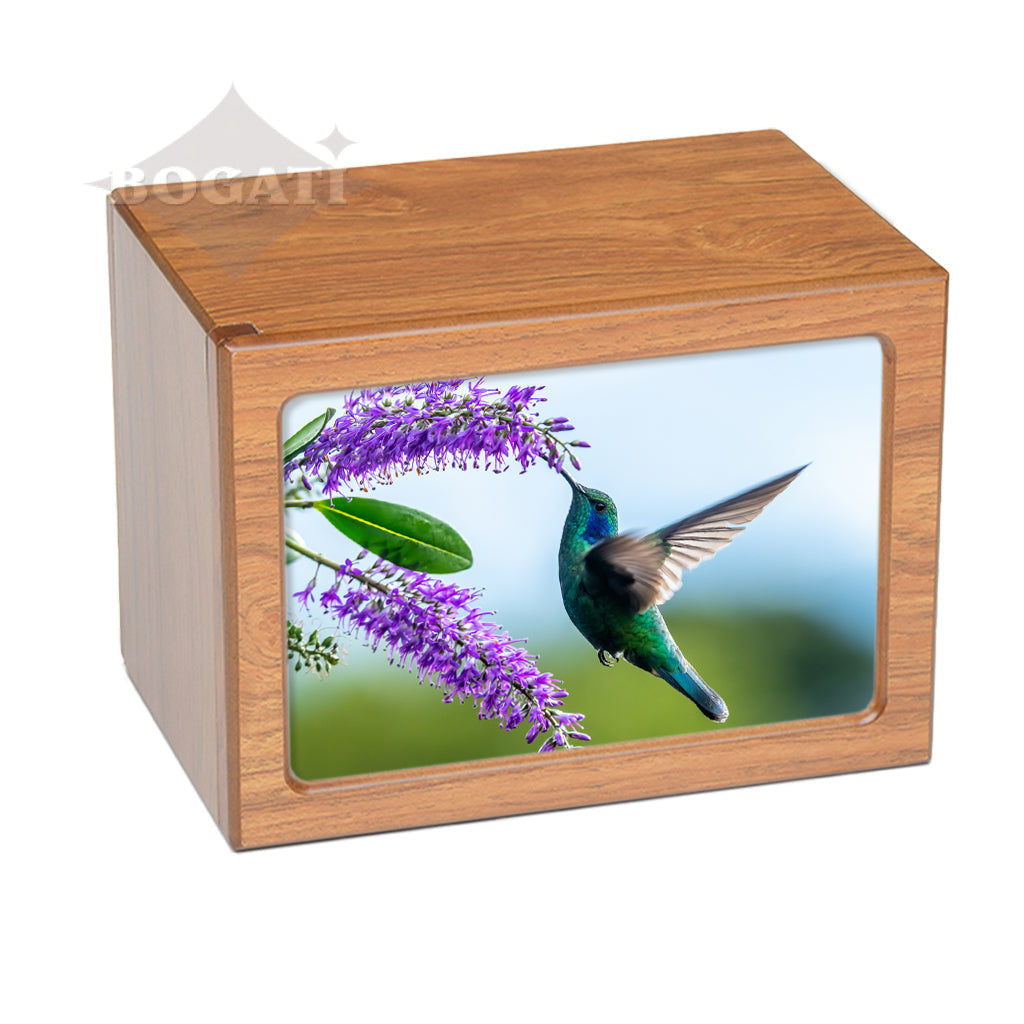 Extra Large Photo Urn - Hummingbird | Bogati Urn Company