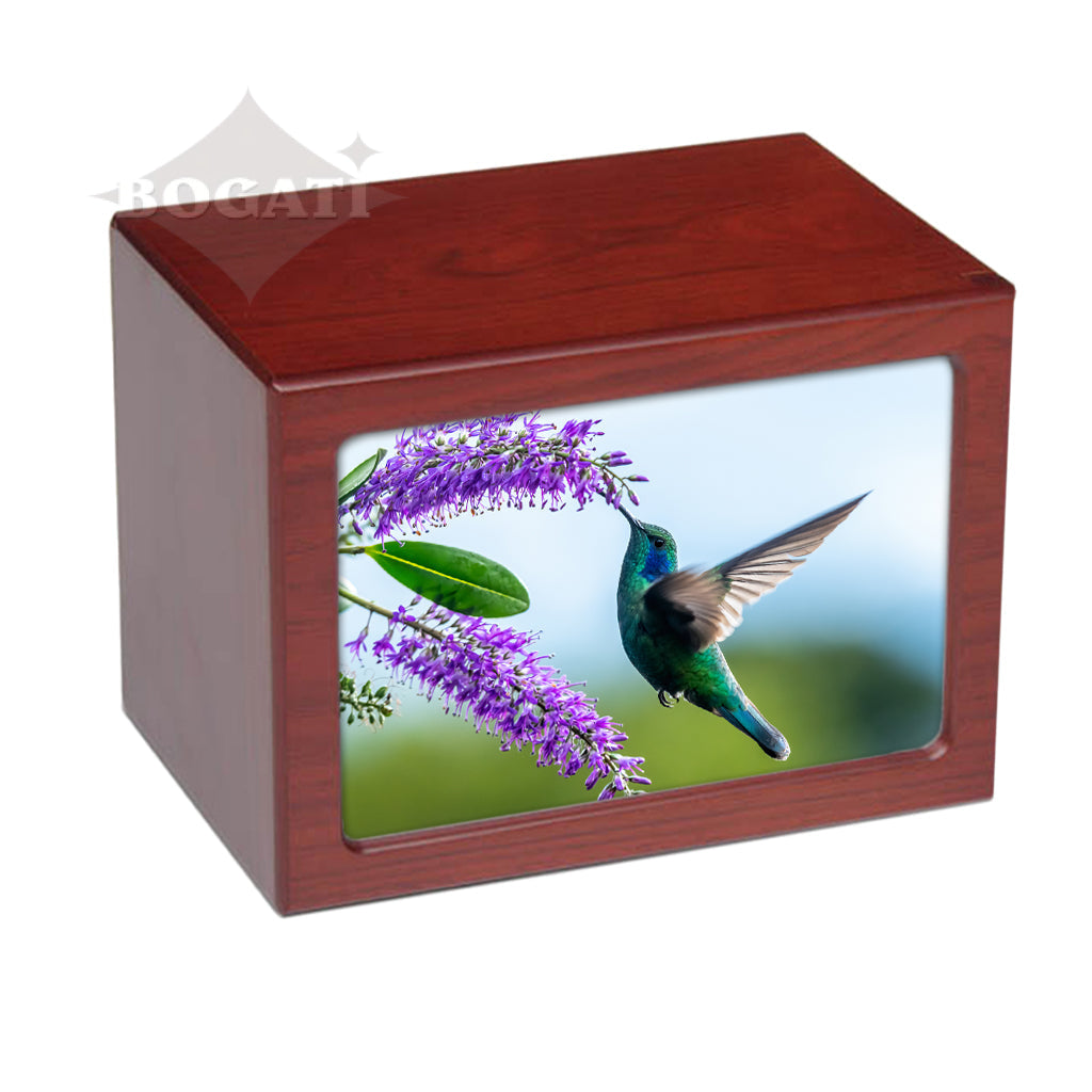 Extra Large Photo Urn - Hummingbird | Bogati Urn Company