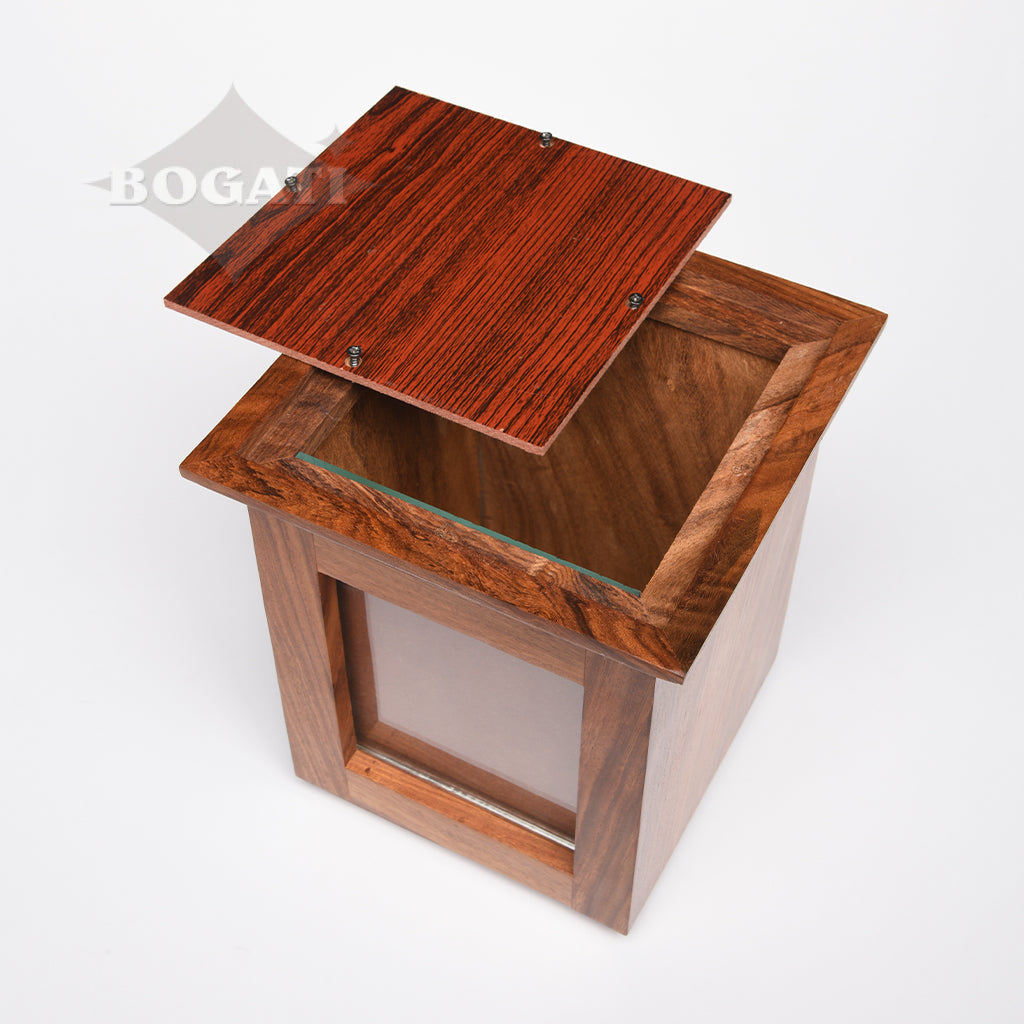 LARGE - Rosewood -518- Vertical Photo Frame Urn | Bogati Urn Company