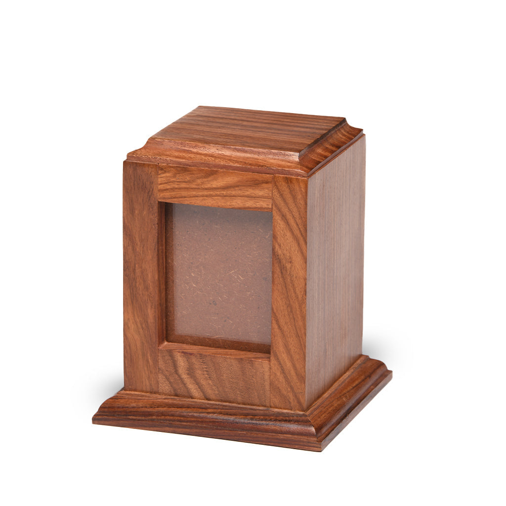 SMALL - Rosewood -518- Vertical Photo Frame Urn | Bogati Urn Company