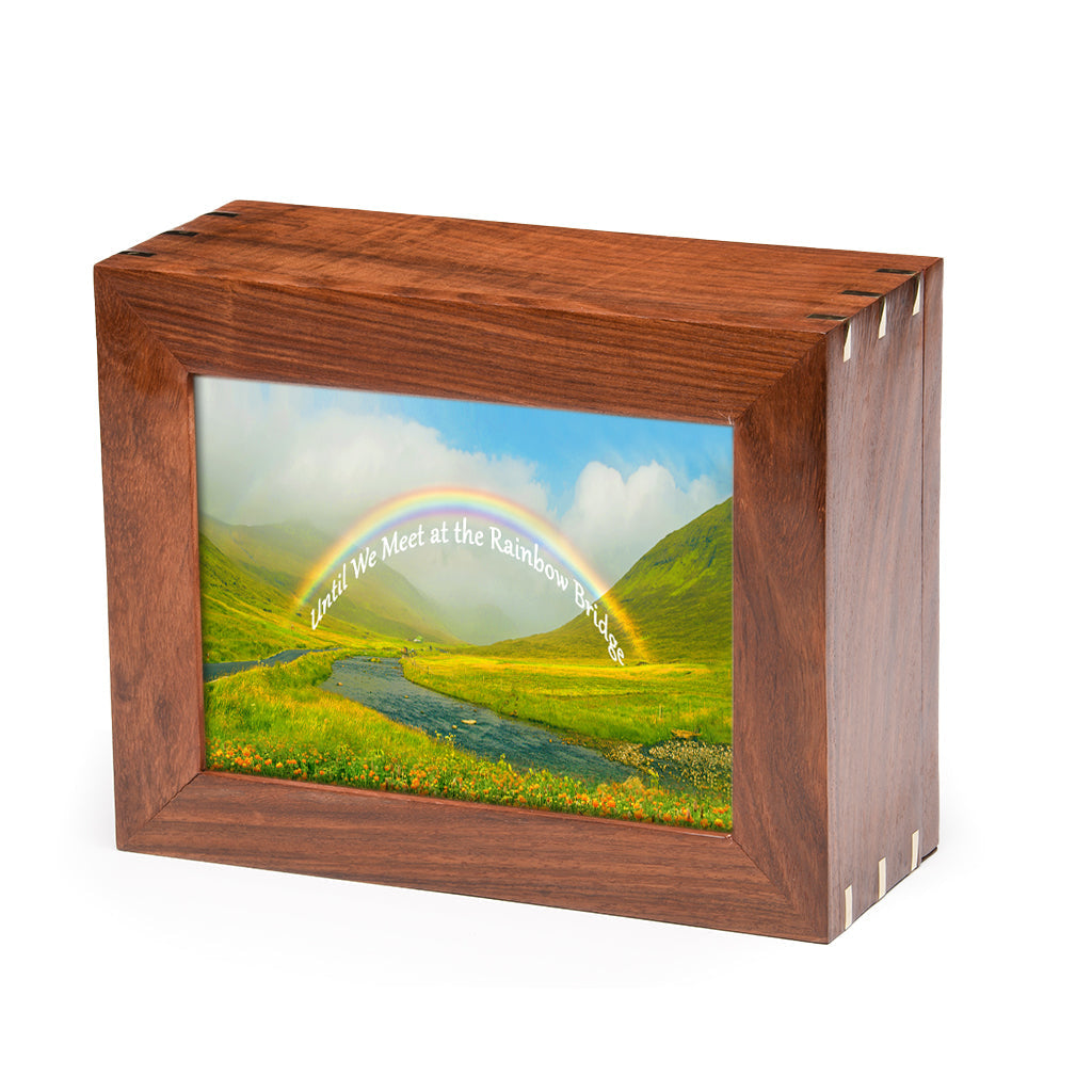 LARGE - Rosewood Photo Frame Urn -517- Rainbow Bridge | Bogati Urn Company
