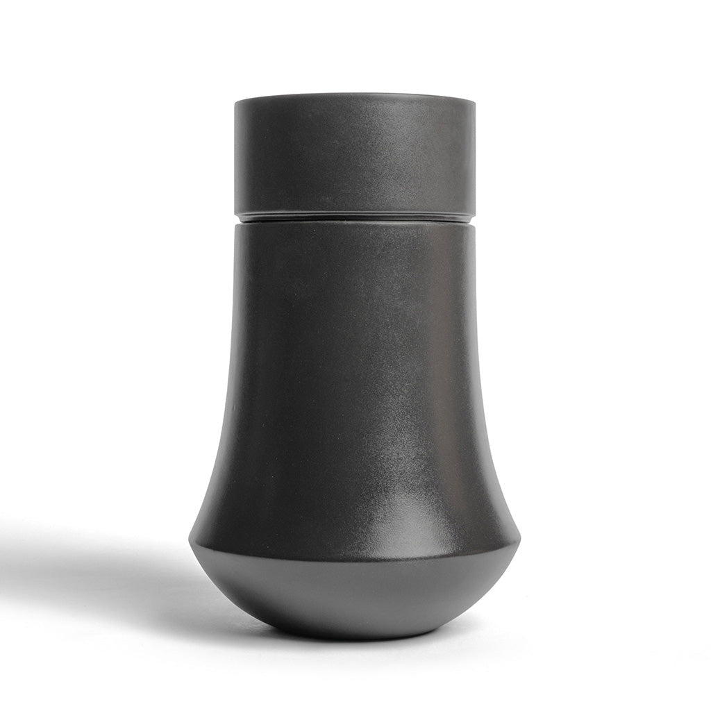 ADULT - Ceramic Urn - Solstice EMBLEM | Charcoal | Bogati Urn Company