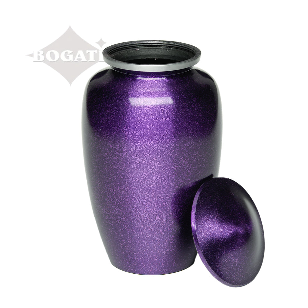 Adult Alloy Urn - Speckled Purple | Bogati Urn Company