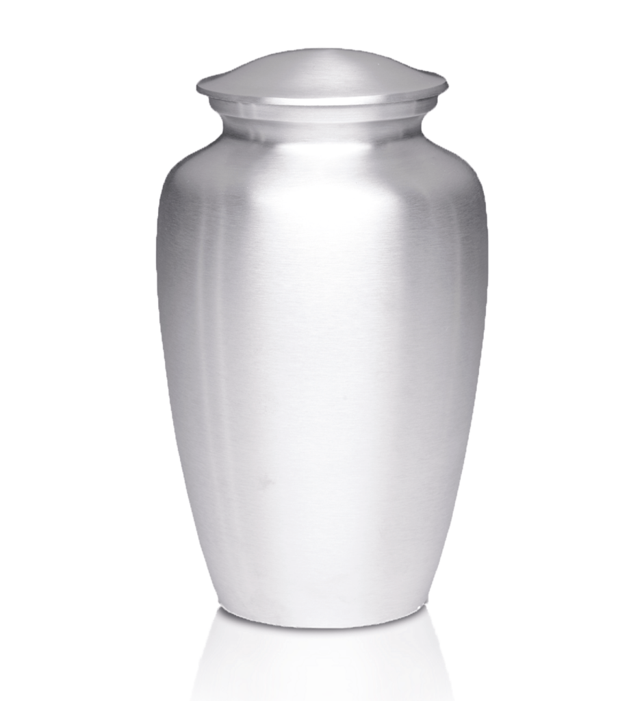 Brushed Silver-tone Adult Alloy Urn | Bogati Urn Company