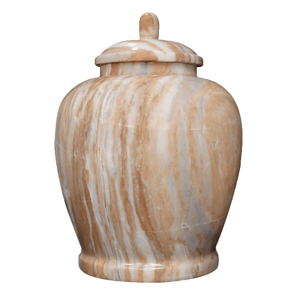 Adult Natural Marble Classic Urn - Pink | Bogati Urn Company